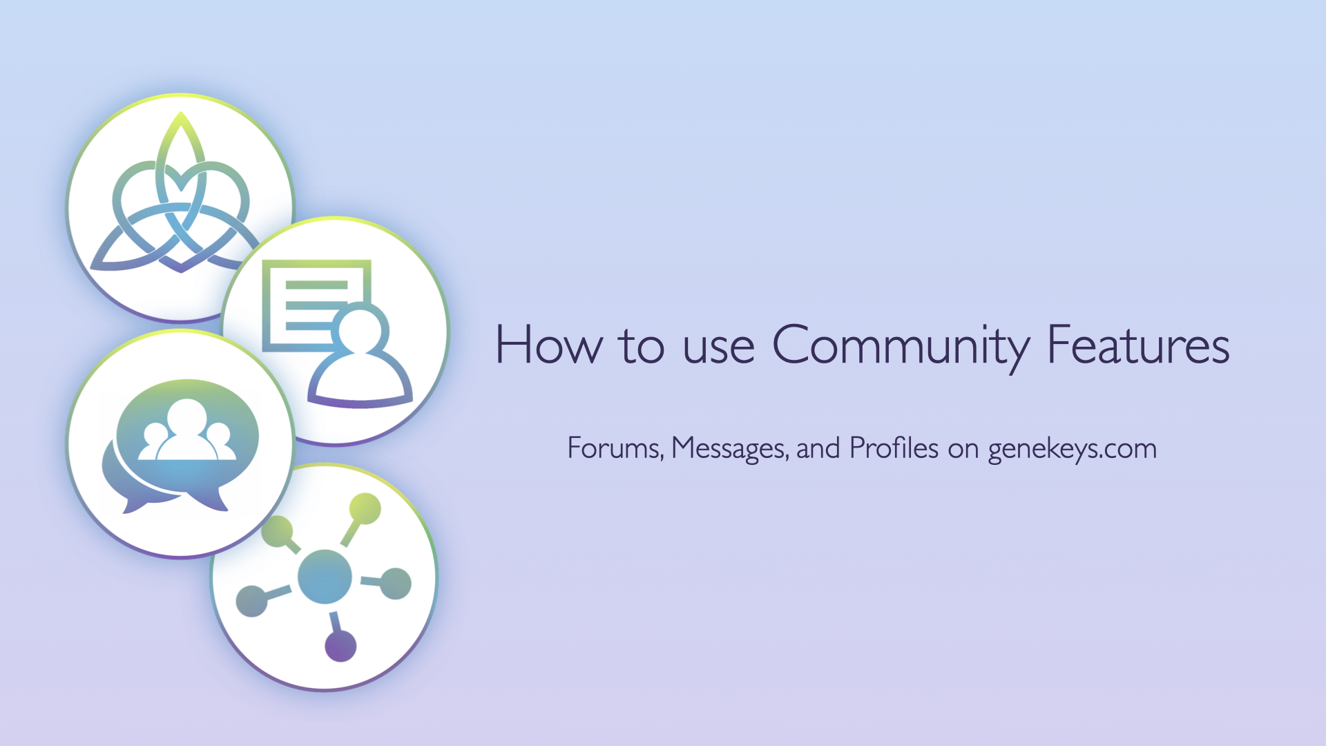 How to use Community Features - Gene Keys
